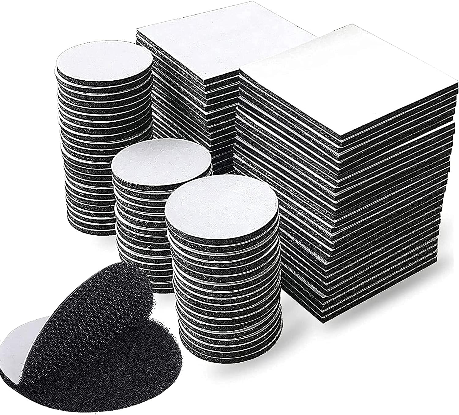 6 Pairs 10CM Round Sticky Pads Dots Hook and Loop Self Adhesive Tape ...