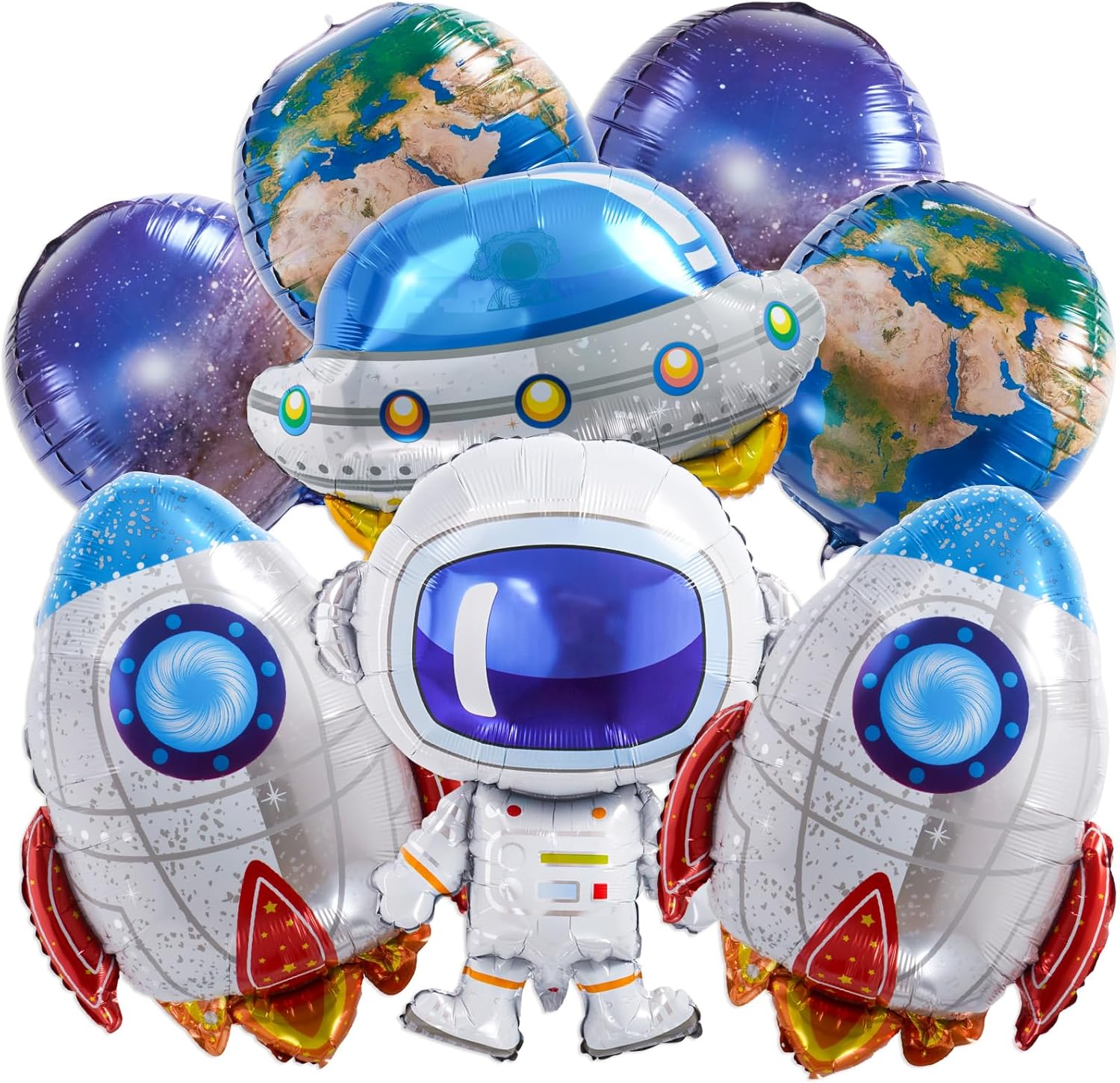 Amazon.com: Ckepvo Astronaut Rocket Space Balloons,8Pcs Large Outer ...