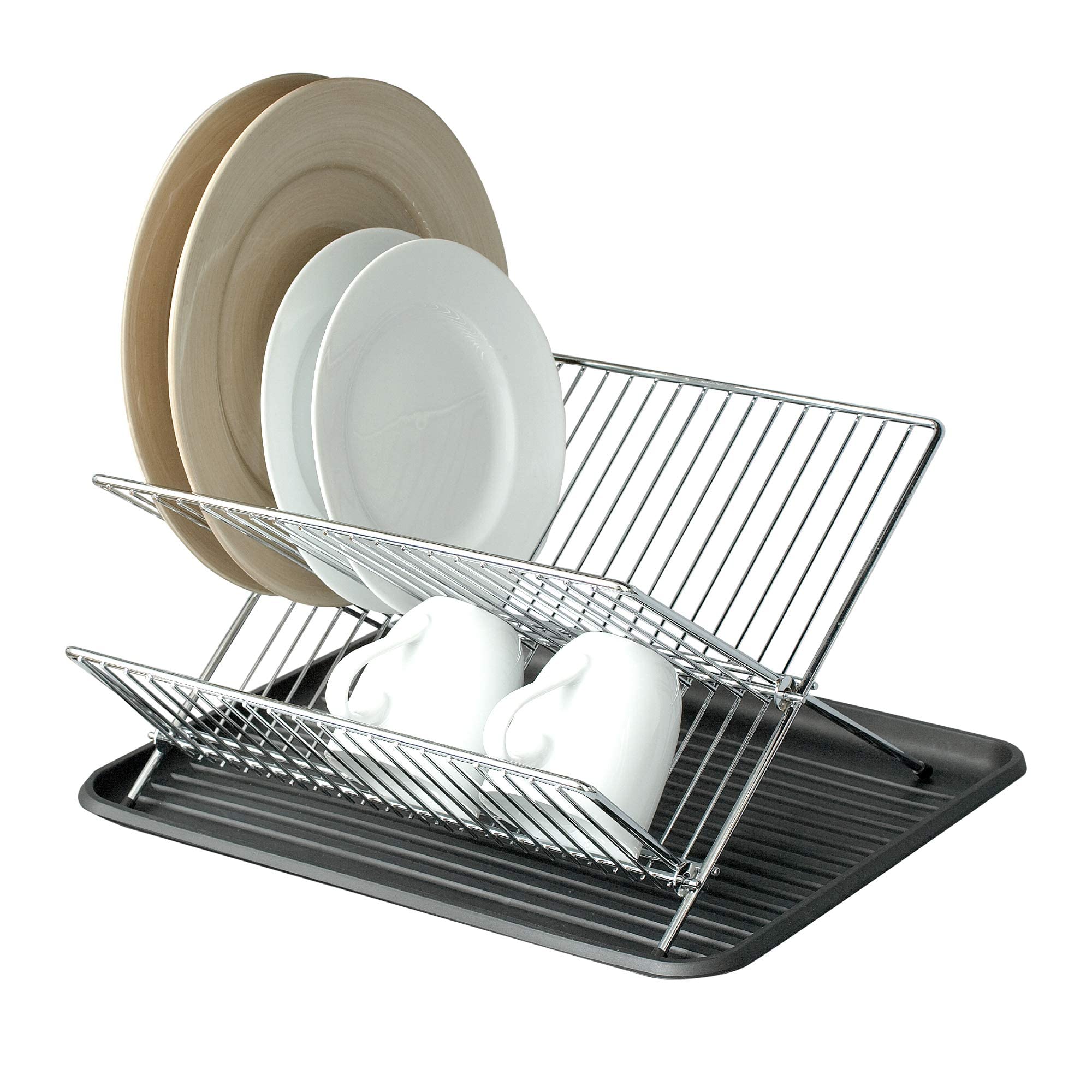 Buy AMERTEER Smart Design Dish Drainer Rack Steel Metal Wire Dish Rack ...