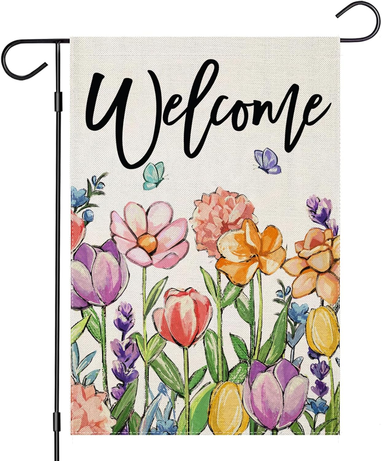 Amazon.com : EKOREST Welcome Spring Garden Flags for Outside ...