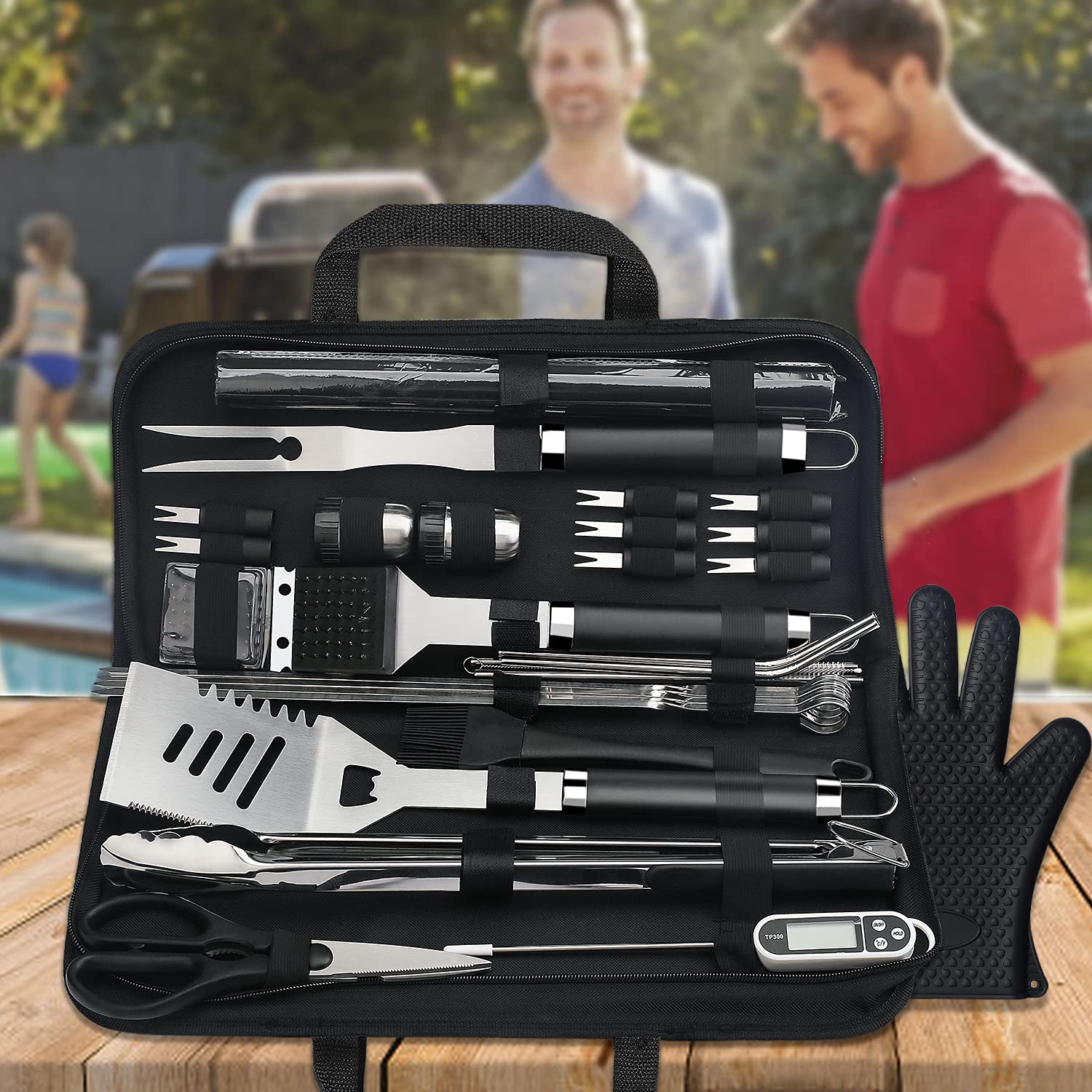 grilljoy 31PC Heavy Duty BBQ Grilling Accessories Grill Tools Set ...