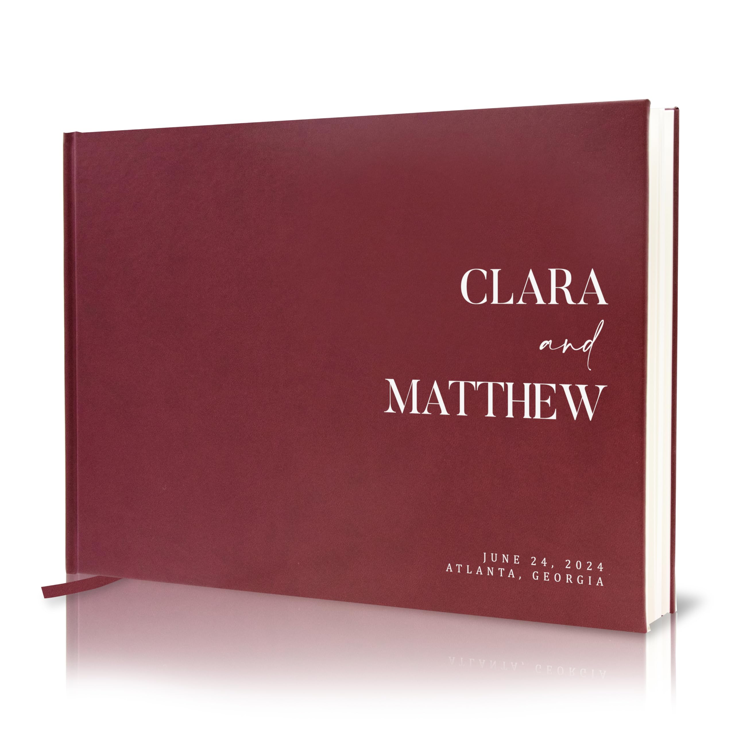 Amazon.com: Personalized Guest Book - 11.5" x 8.5" Premium Custom Guest ...