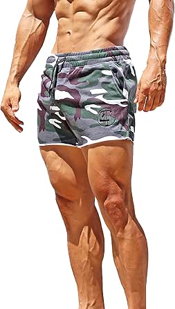 TRAIN4FIT Mens Bodybuilding Shorts, Old School Bodybuilding Shorts, Gym ...