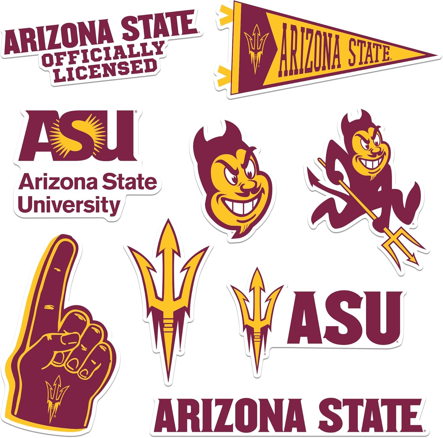 Amazon.com: Arizona State University Premium Vinyl Sticker Pack – Large ...