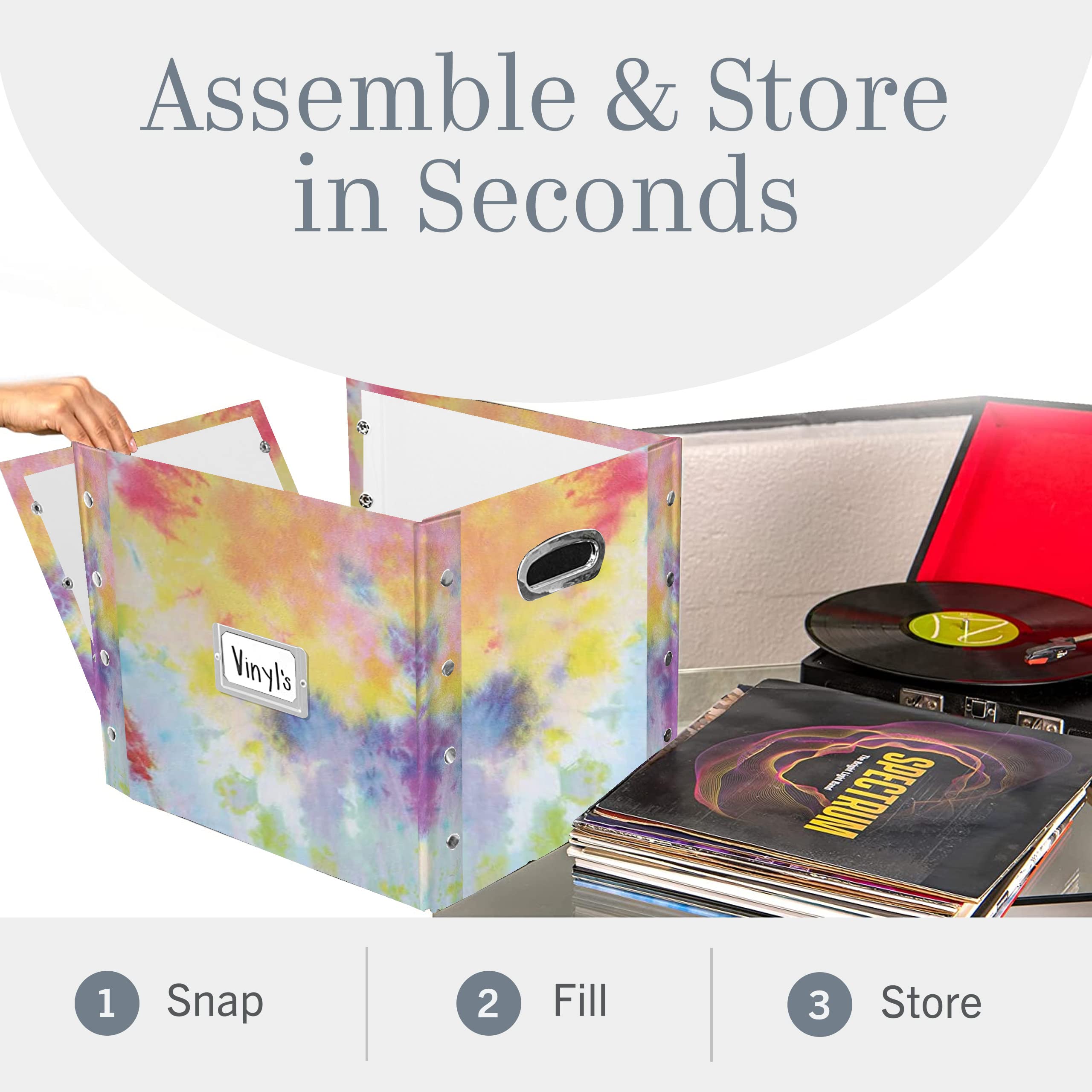Snapklik.com : Snap-N-Store Vinyl Record Storage Box