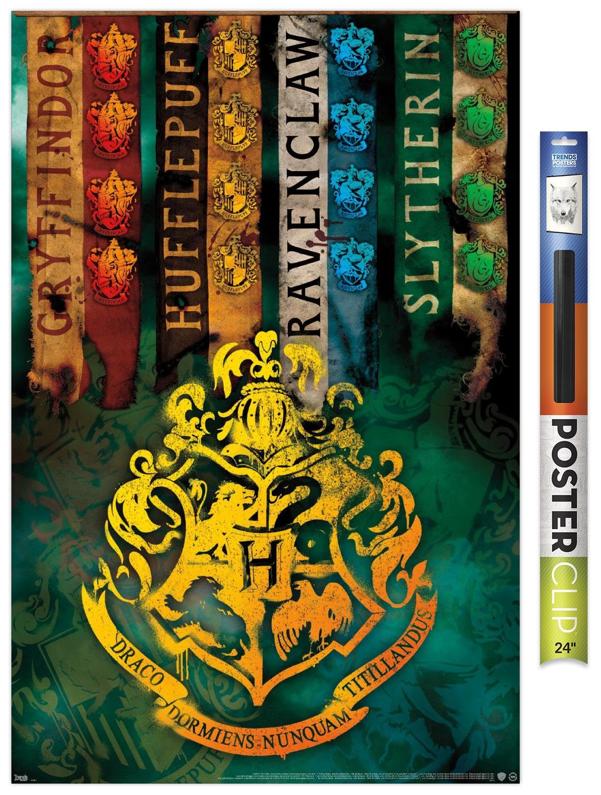 The Wizarding World: Harry Potter - House Crests Wall Poster : Amazon ...