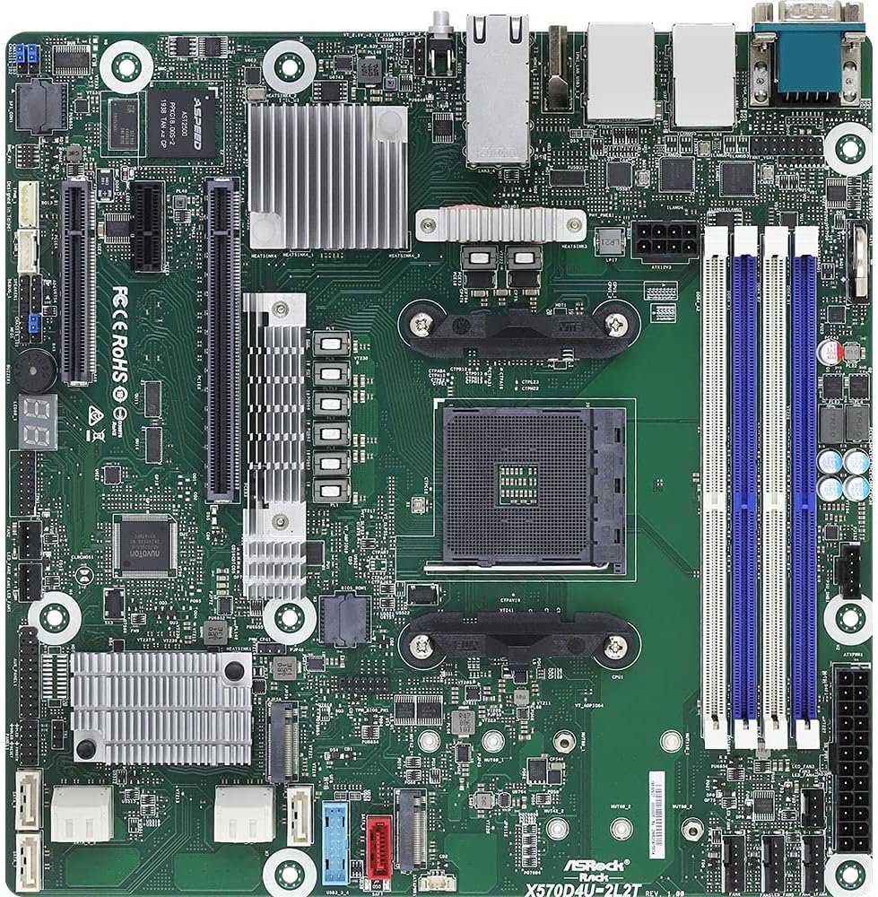 Amazon.com: AsRock Rack ROMED4ID-2T Proprietary(Deep Mini-ITX) Server ...