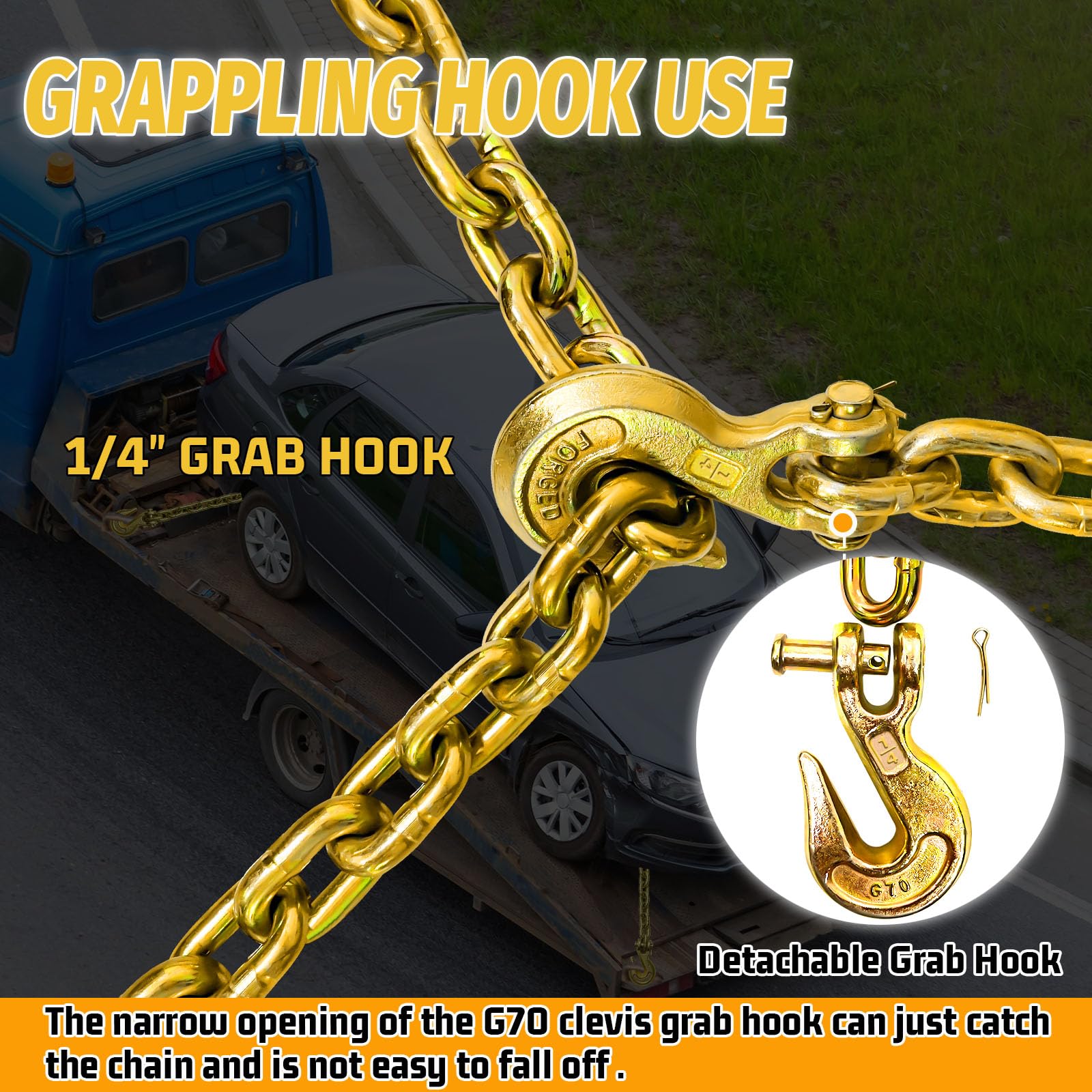 Snapklik.com : SENKEYFE G80 Safety Binder Chain 1/4"20 FT Heavy Duty ...