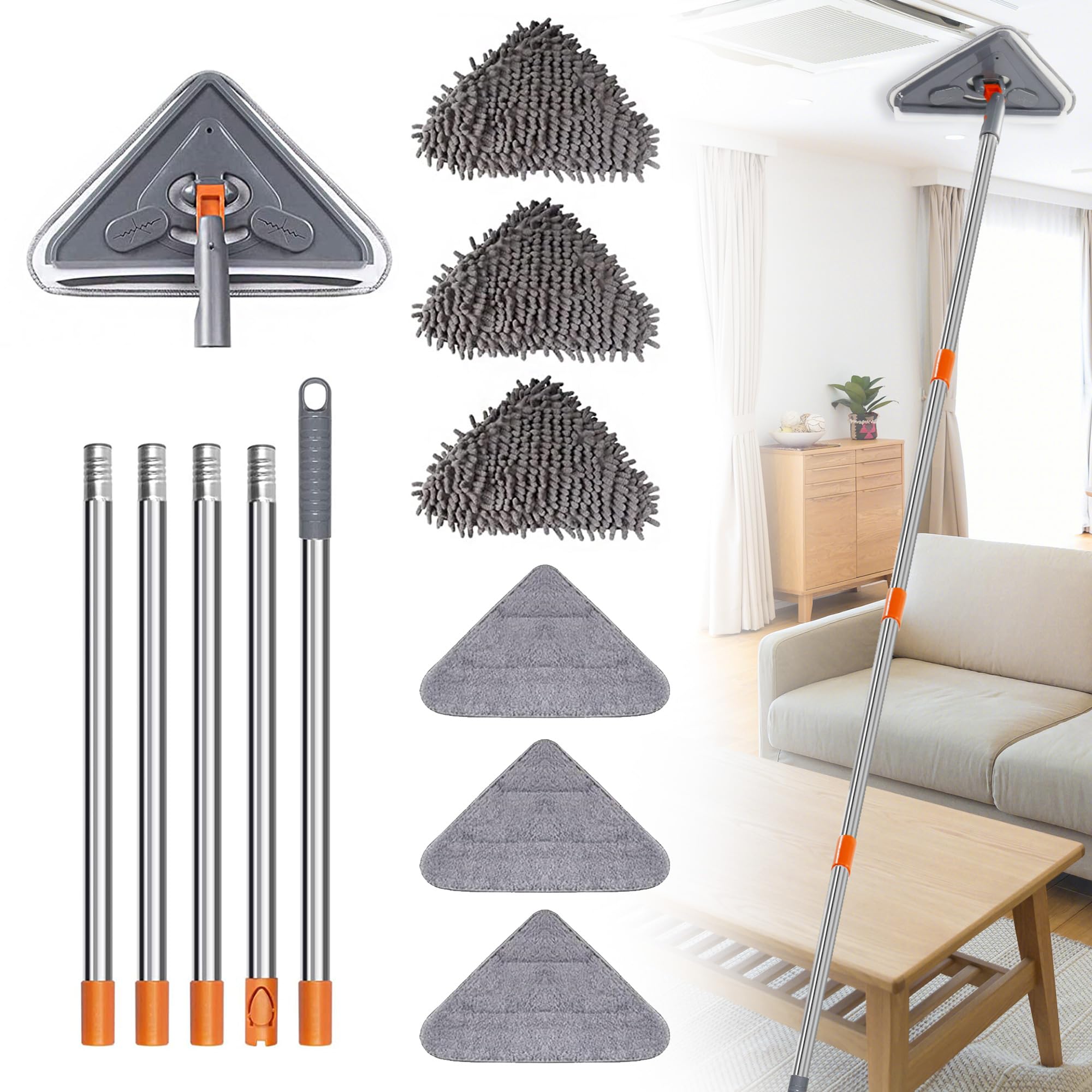 Amazon.com: Long Handle Wall Mop 85 Inch, Wall Cleaner Ceiling Duster ...