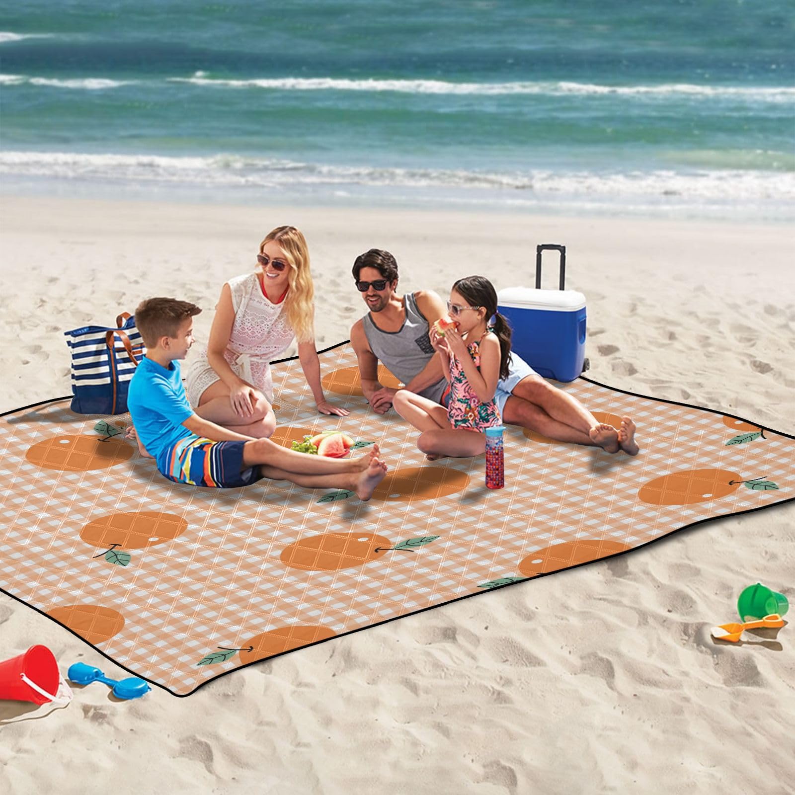 Pinic Blanket JEPELUS Outdoor Picnic Blanket Waterproof, 79 X 79 Inch ...