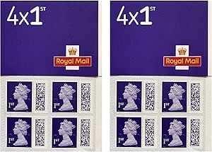 Stamps 1st Class (8 Pack) 2x Books of 4 First Class Stamps with QR ...