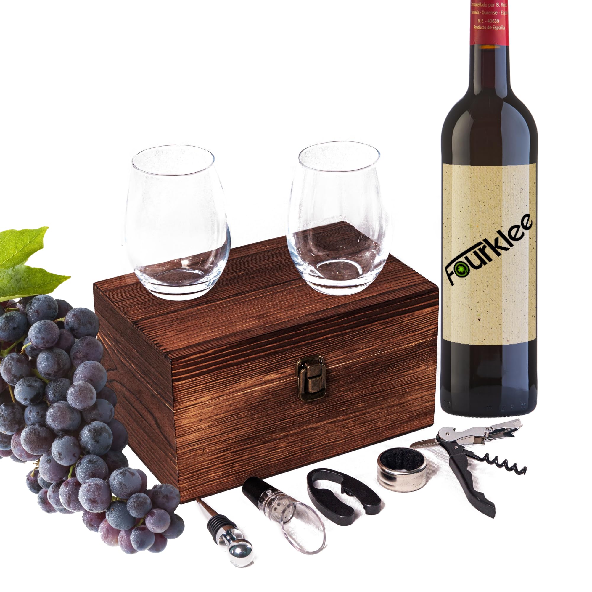 Amazon.com | Wine Kit Gift Set - Wine Opener Gift Set - Wine Glass Set ...