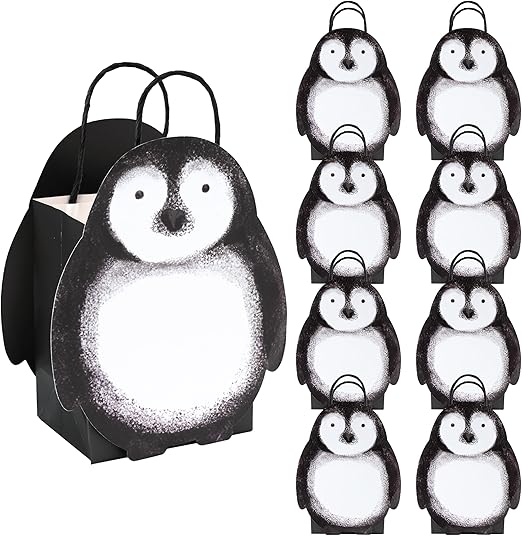 Amazon.com: Cheerland Penguin Party Favor Bags Winter Penguin Gift Bag ...
