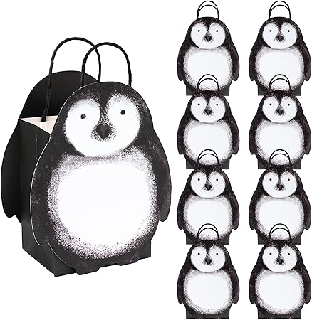 Amazon.com: Cheerland Penguin Party Favor Bags Winter Penguin Gift Bag ...