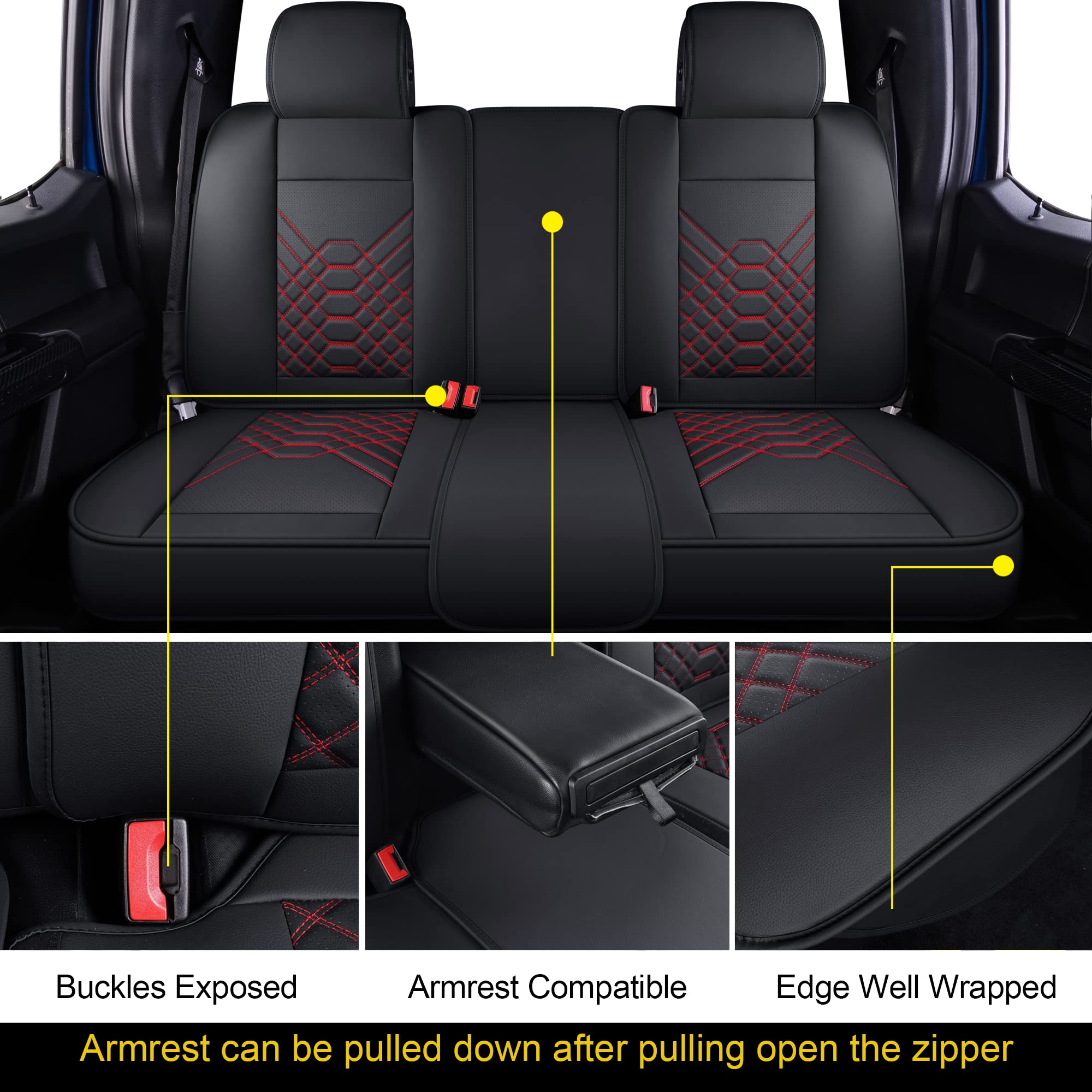 GXT Dodge RAM Seat Cover Full Set Fit for Select 2013-2021 Dodge RAM ...