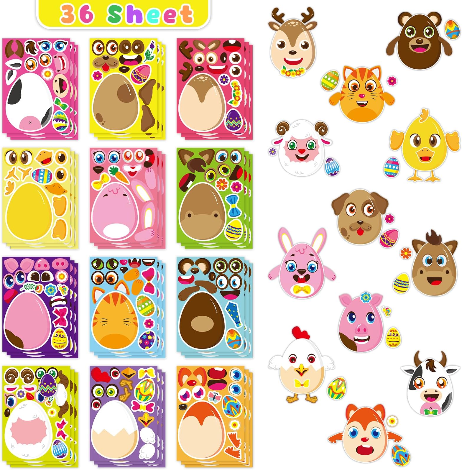 Amazon.com: Haooryx 300pcs Make A Cartoon Pizza Scene Sticker Rolls ...