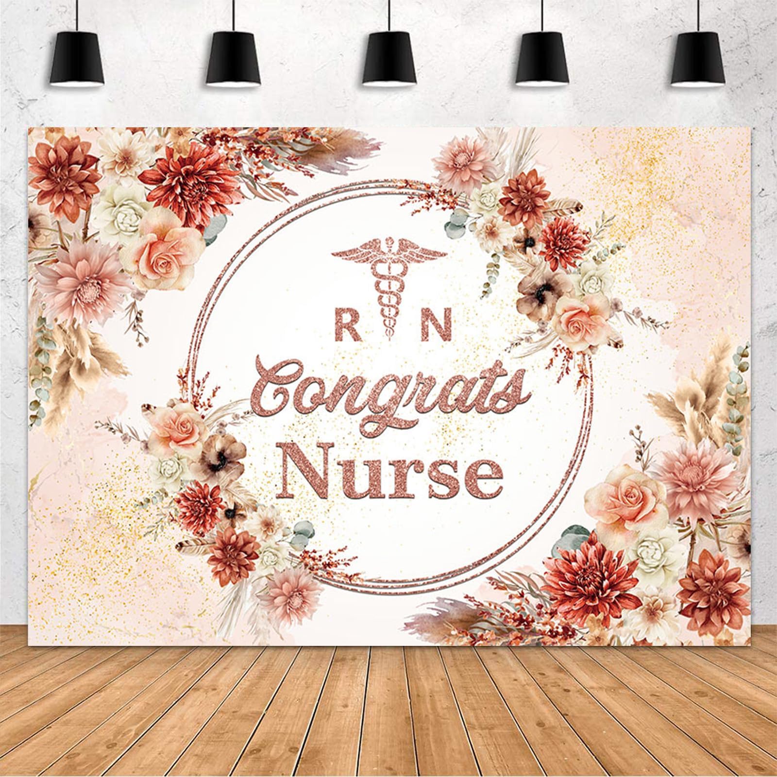 Amazon.com : MEHOFOND 7x5ft Boho Nursing Graduation Backdrop - Congrats ...