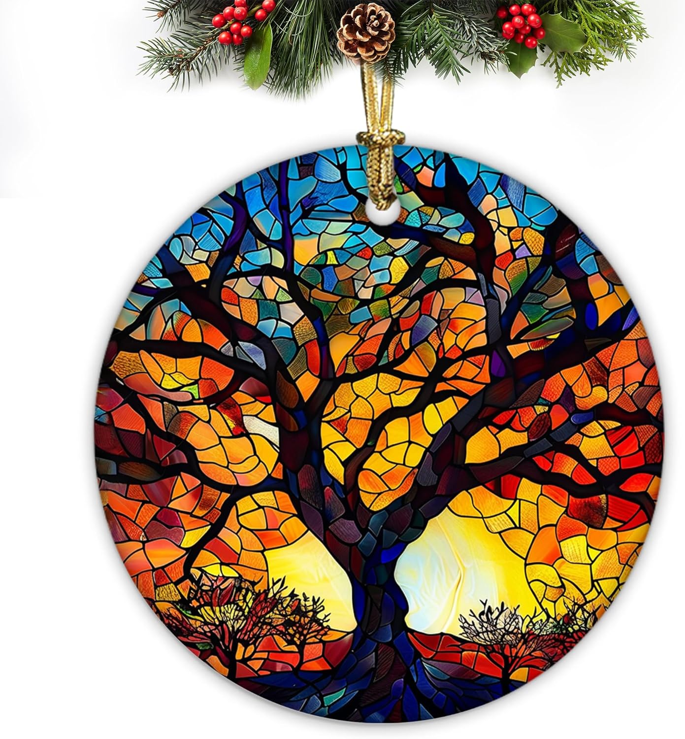 Amazon.com: Tree of Life Christmas Ornaments,Christmas Tree Decorations ...