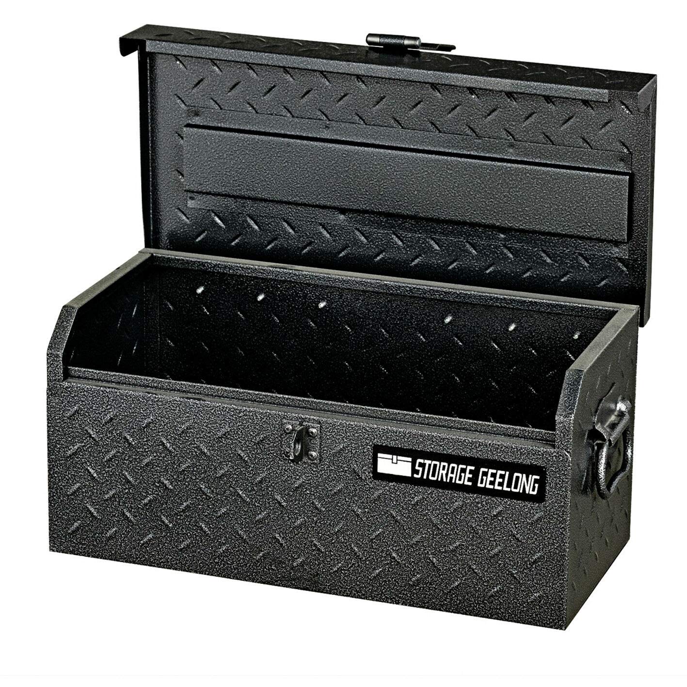 Geelong Flush Lid Diamond Plate Toolbox, 480 mm Width, Grey : Amazon ...