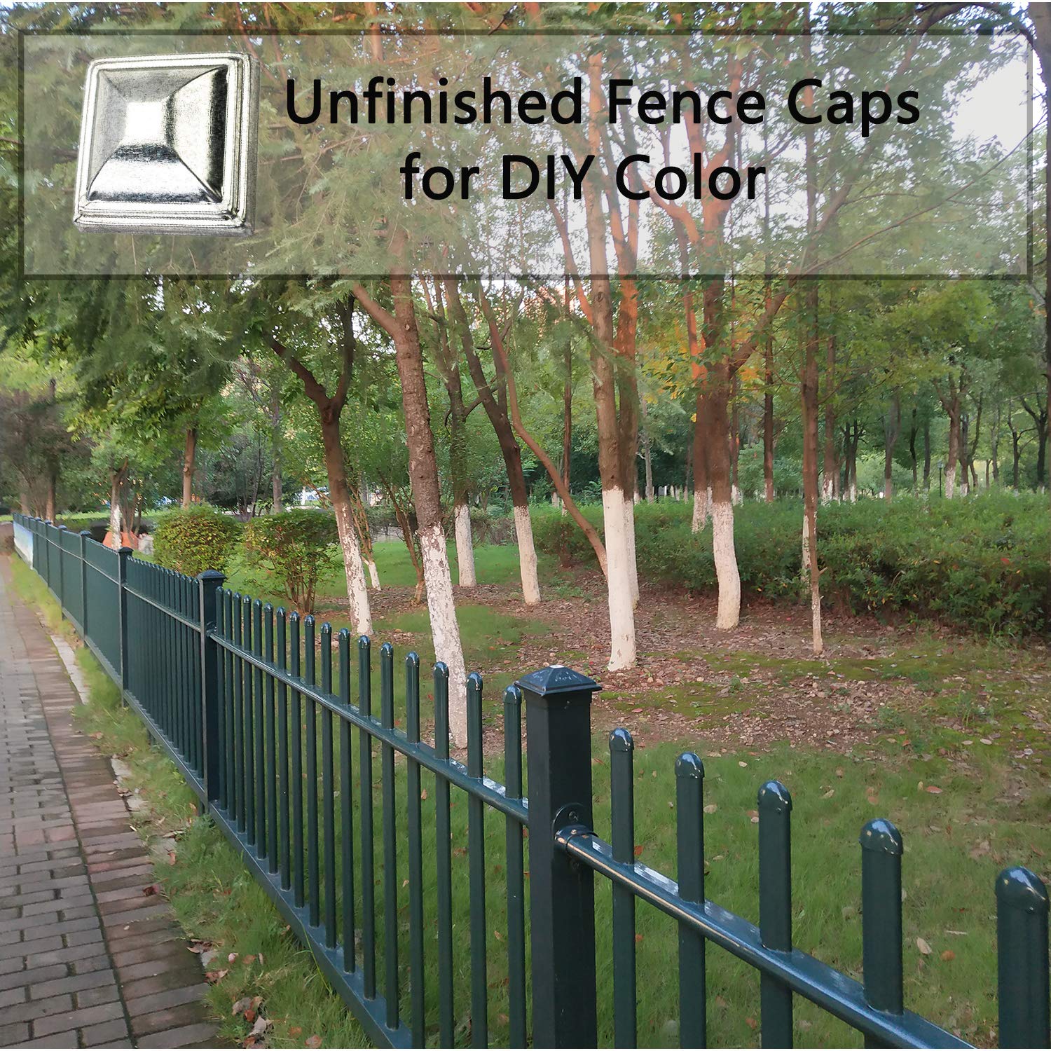 Snapklik.com : MYOYAY 4 Inch Aluminium Fence Post Cap