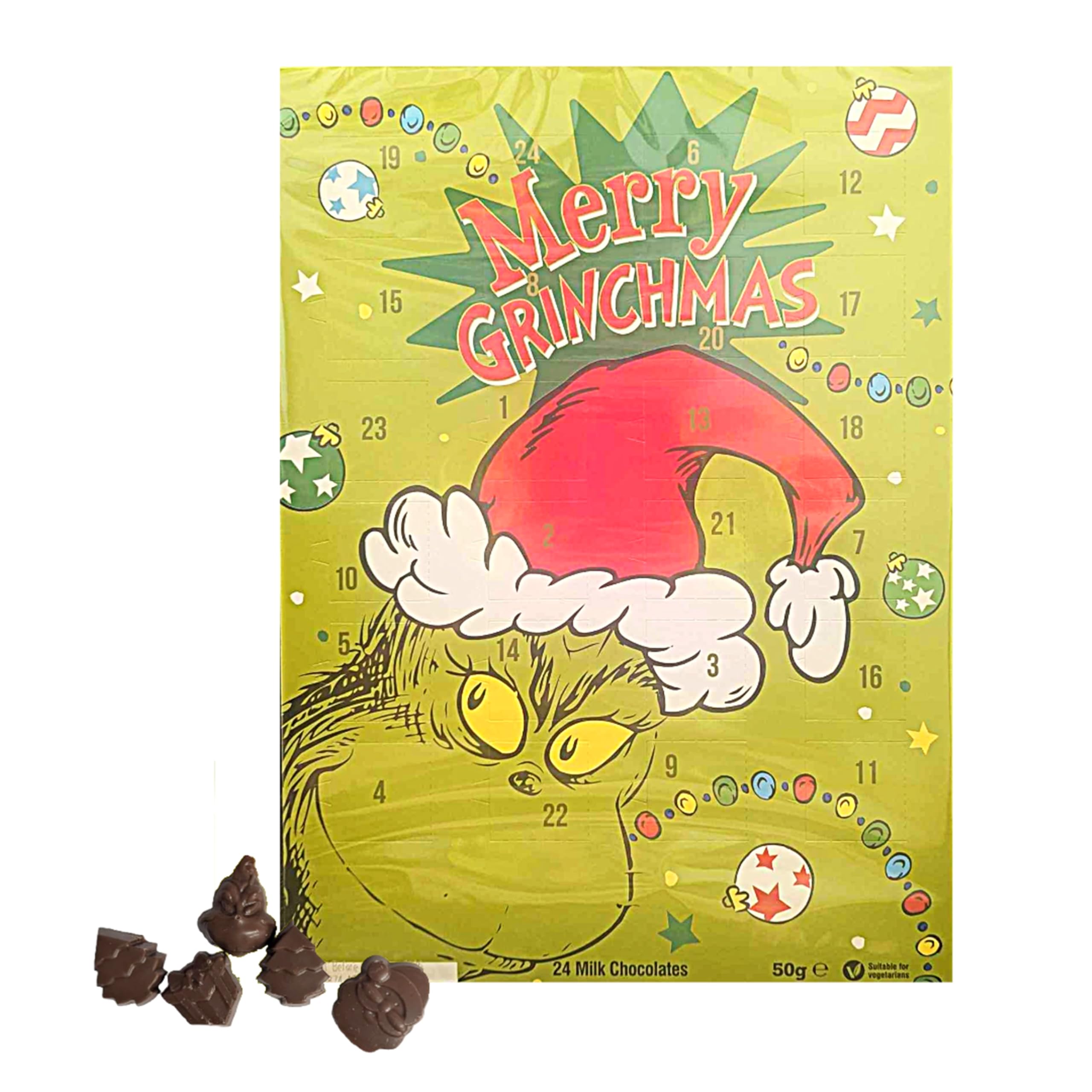 Buy Christmas Chocolate Grinch Advent - Merry Grinchmas 50g Christmas ...
