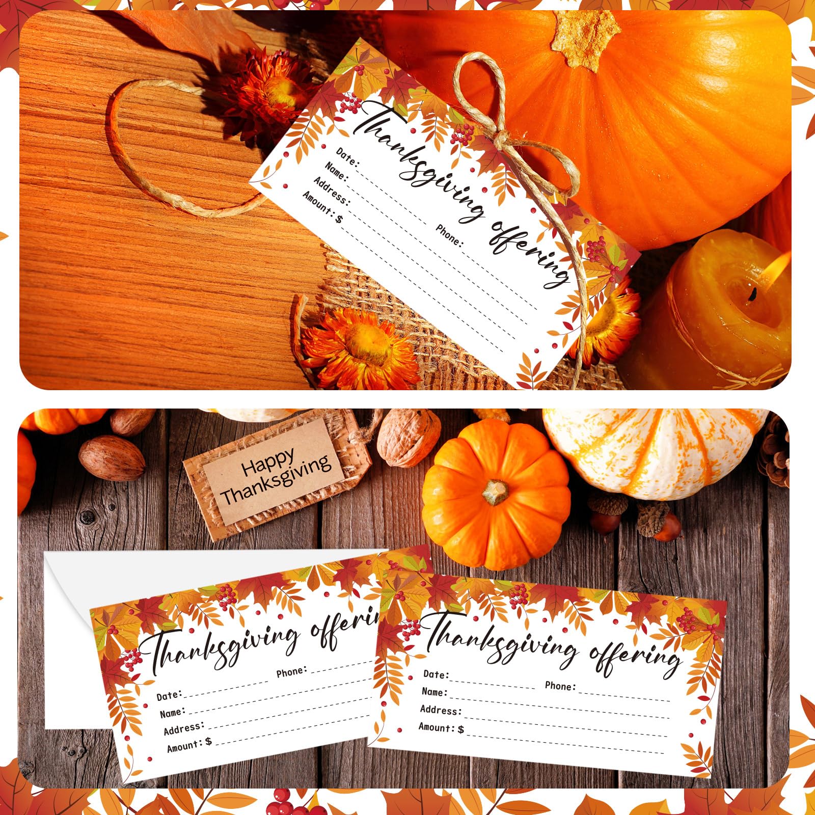 Snapklik.com : 300 Pcs Thanksgiving Church Offering Envelopes Church ...