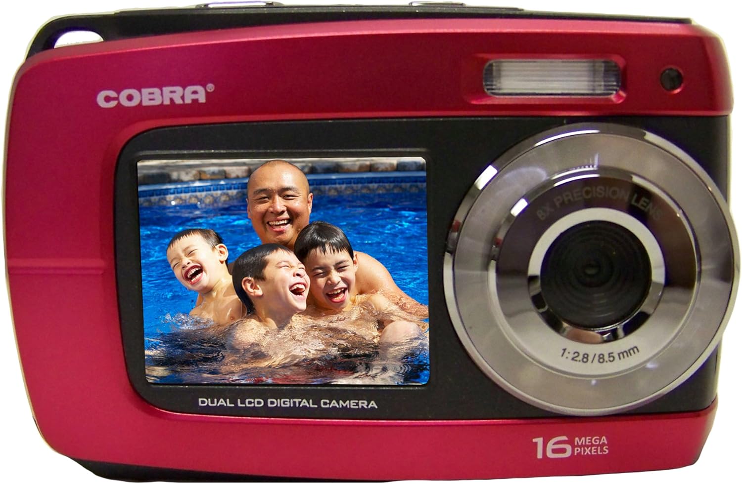 Amazon.com : Cobra Digital 16 MP Dual Screen Digital Camera, Red ...