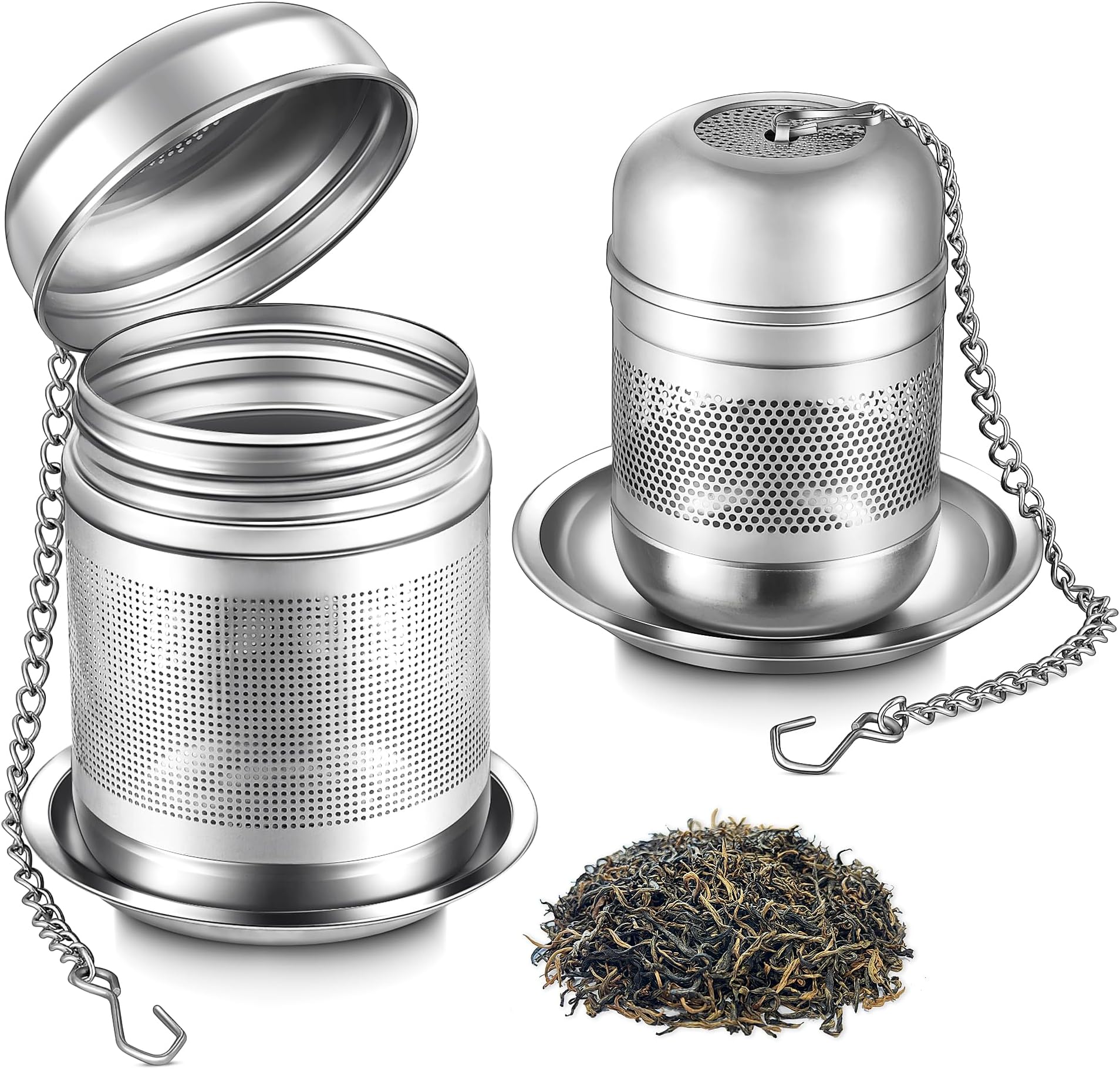 Amazon.com: Tea Ball Infusers Set Includes 2 Pieces Long-Handle Tea ...