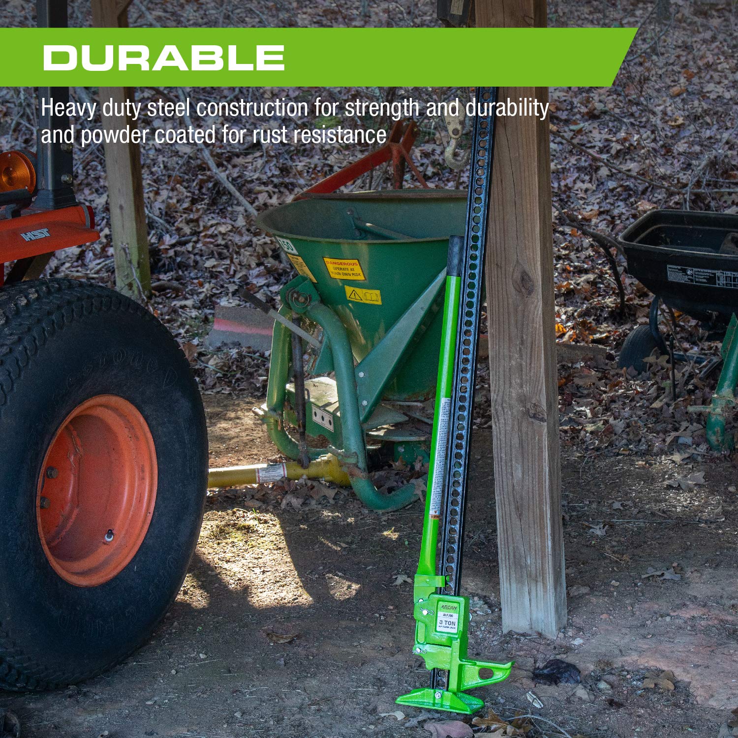 Arcan 60-Inch Heavy Duty Farm Jack with Ratcheting Design (ALFJ60)