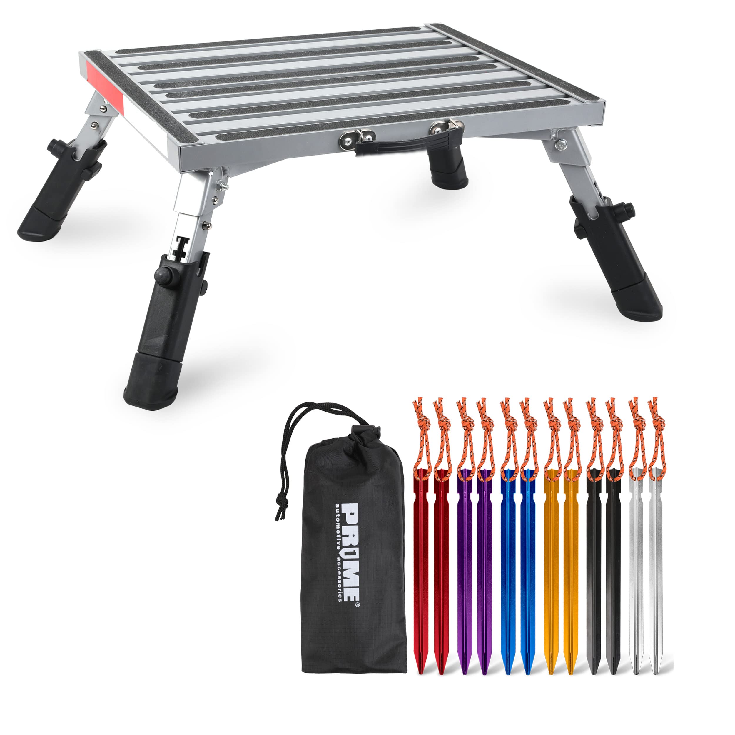 Amazon.com: PR1ME Extra Steps Large Platform RV Folding Step Stool with ...