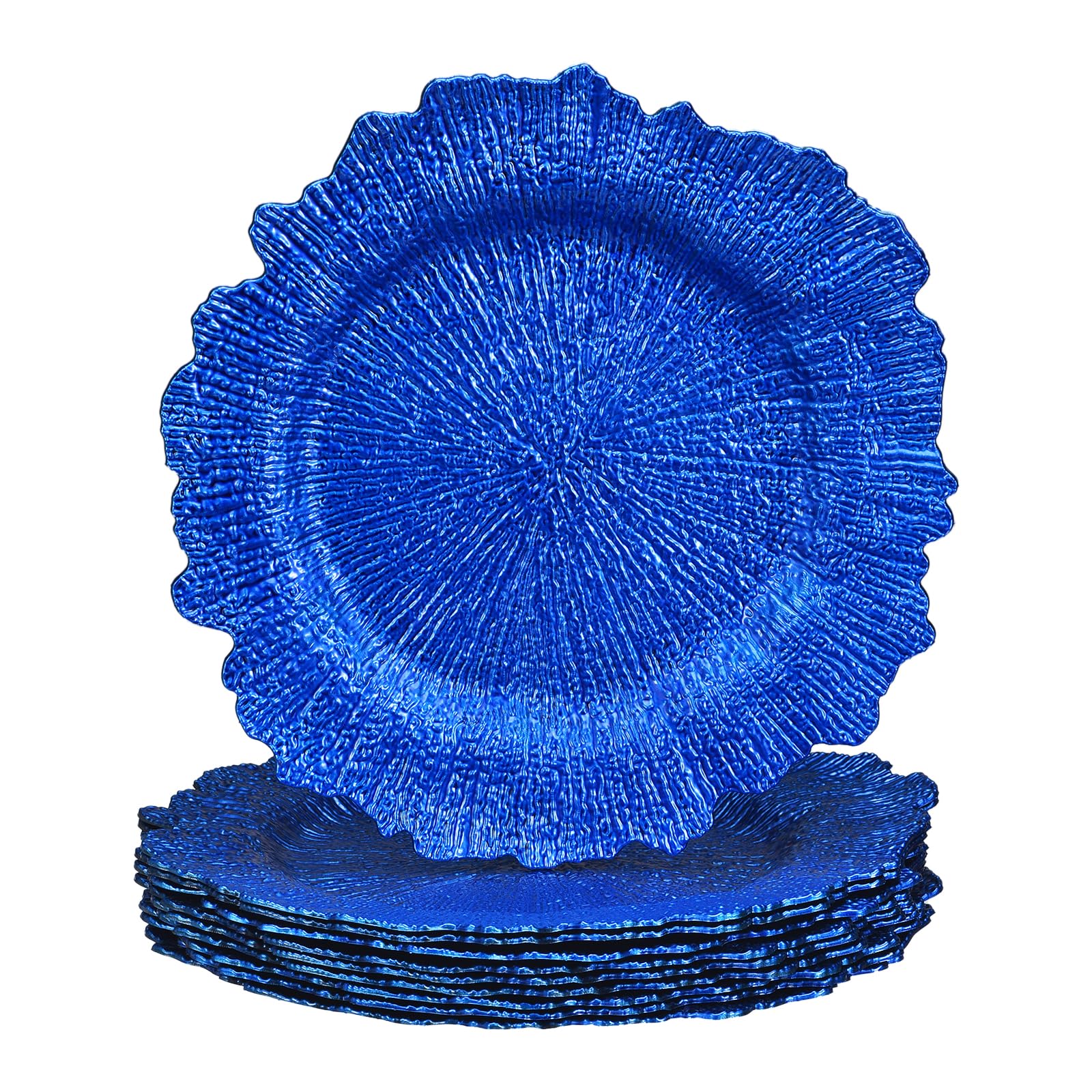 Amazon.com | uxcell 10pcs Reef Charger Plates Bulk, 13 Inch Plastic ...