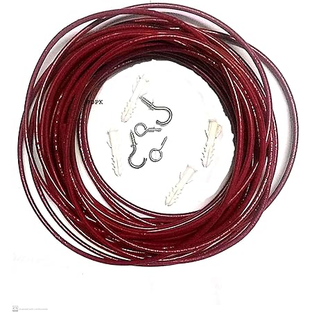 Buy Aurora Steel Curtain Spring Wire for Window and Door - Set of 6 pcs ...