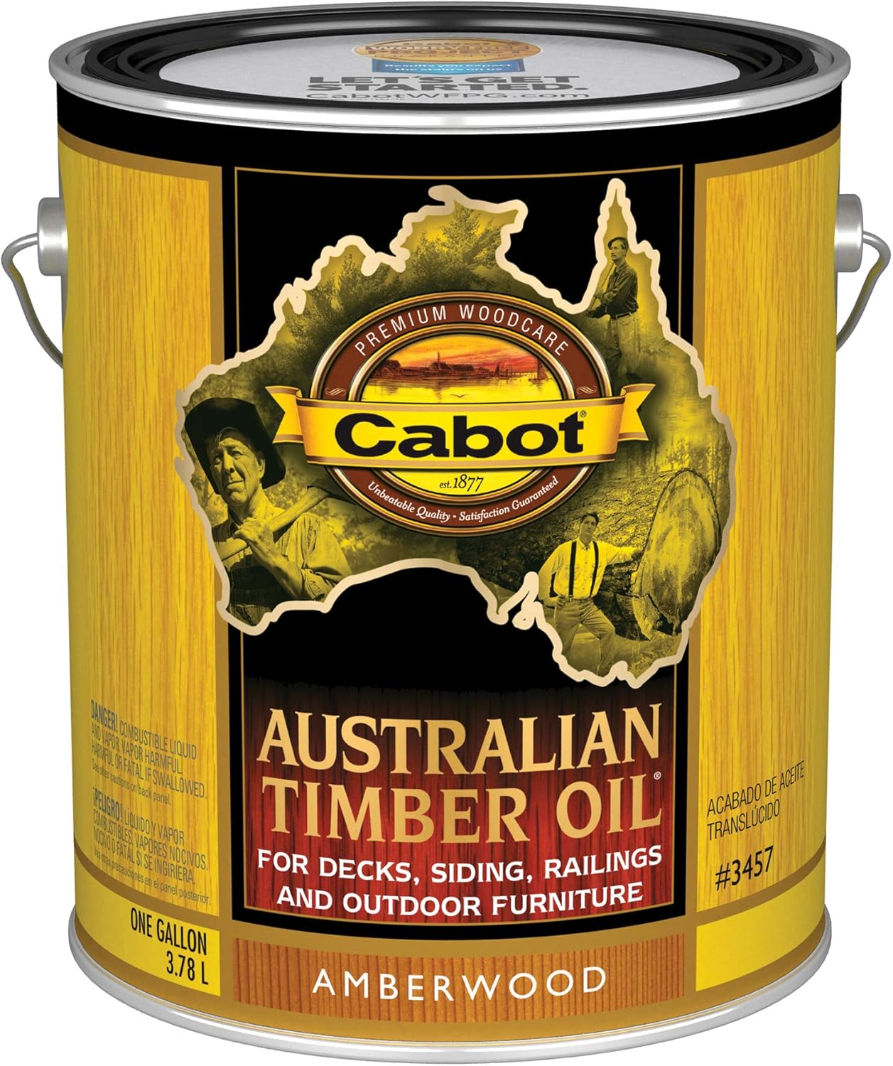 Cabot Australian Timber Oil Wood Stain and Protector, Amberwood, 1 ...