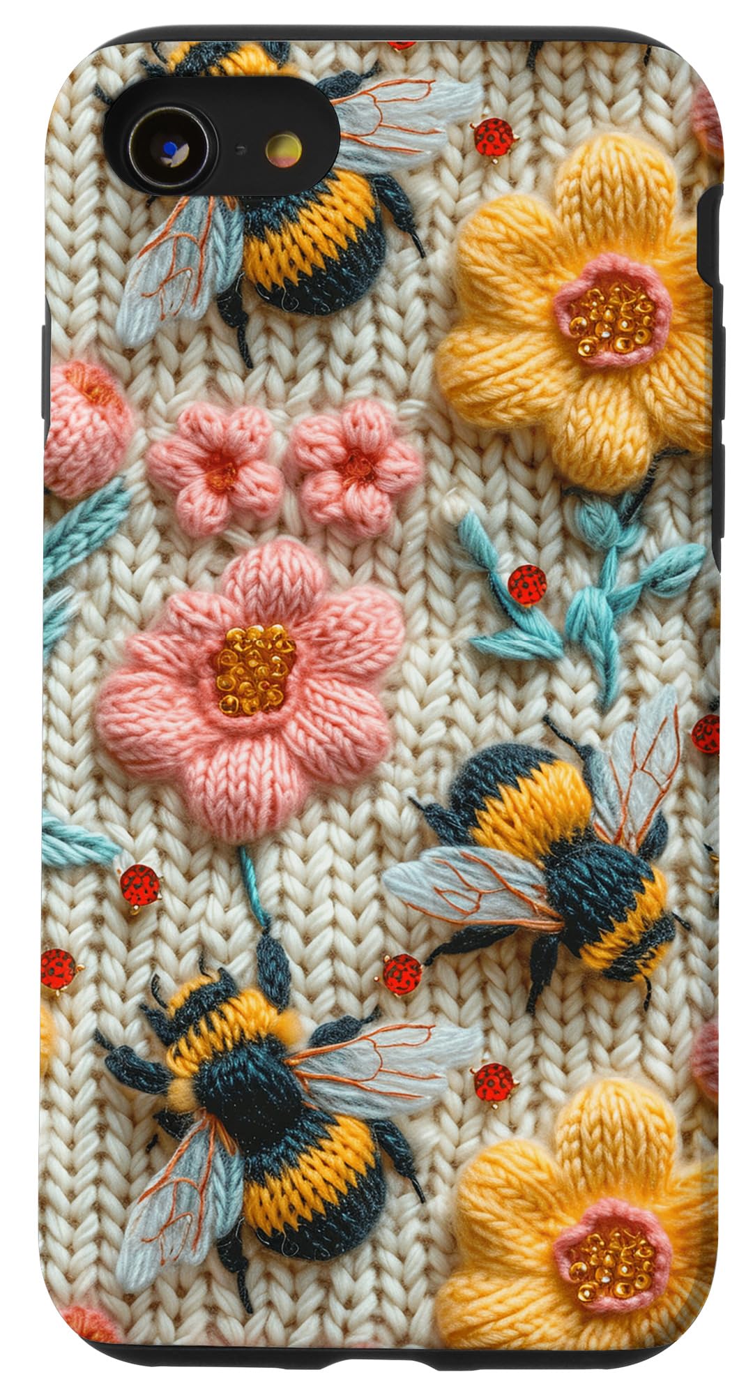 Amazon.com: iPhone SE (2020) / 7 / 8 Black and Yellow Bumble Bee Garden ...