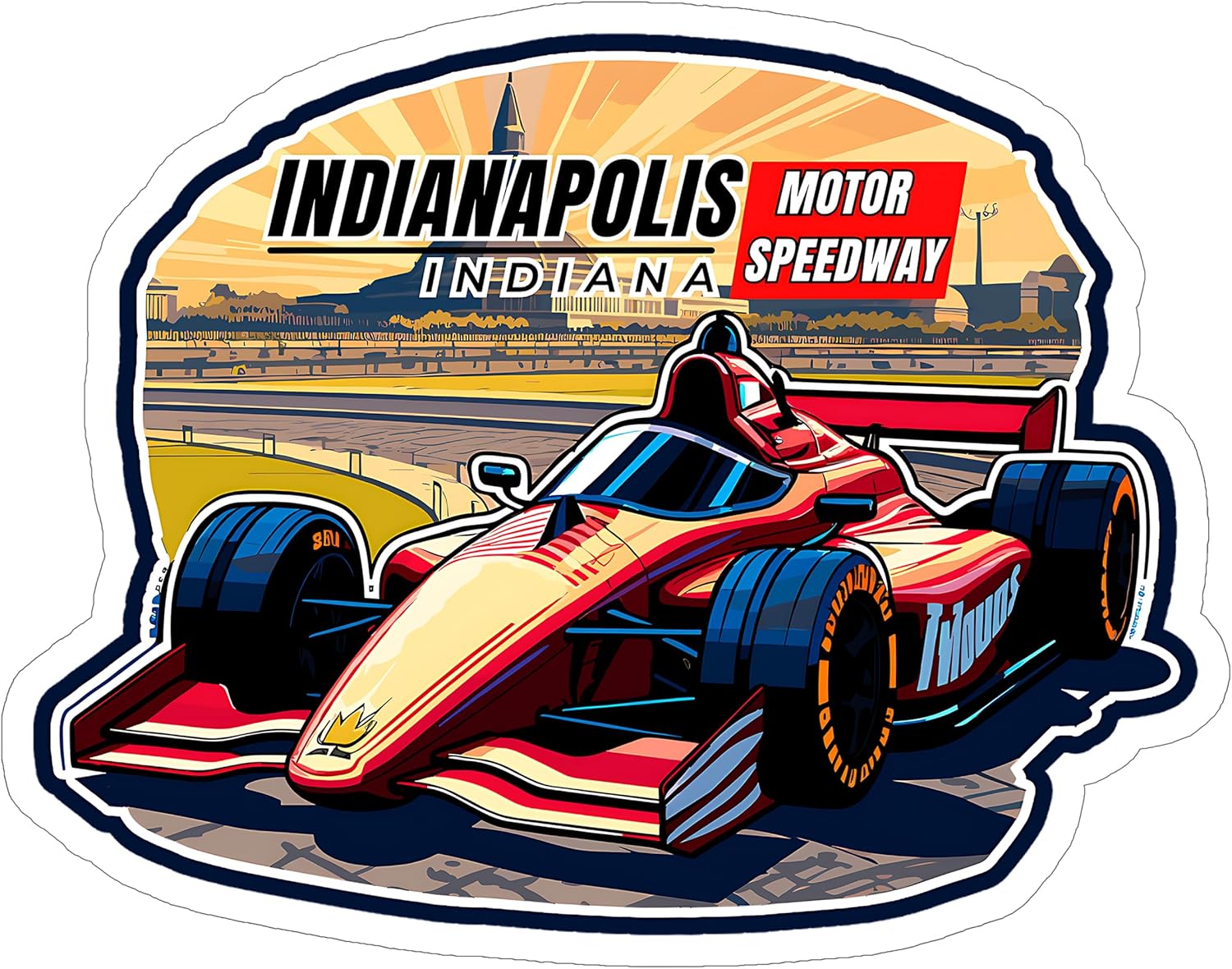 Amazon.com: Indianapolis Motor Speedway Indiana Sticker Travel ...