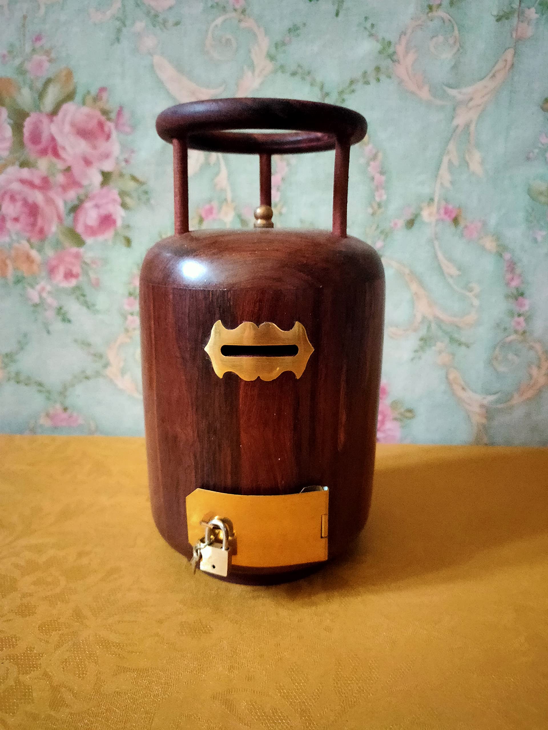 Buy All About Wood Hand-Made Cylinder-Shaped Money Box/Money Bank ...