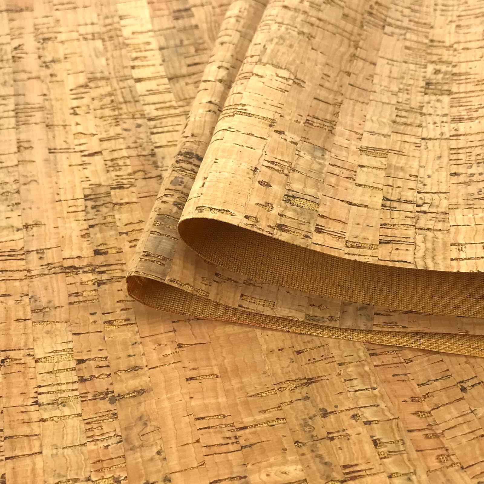 Qililandiy 1.5m Natural Cork Fabric by The Yard Soft Cork Ribbon Fabric ...