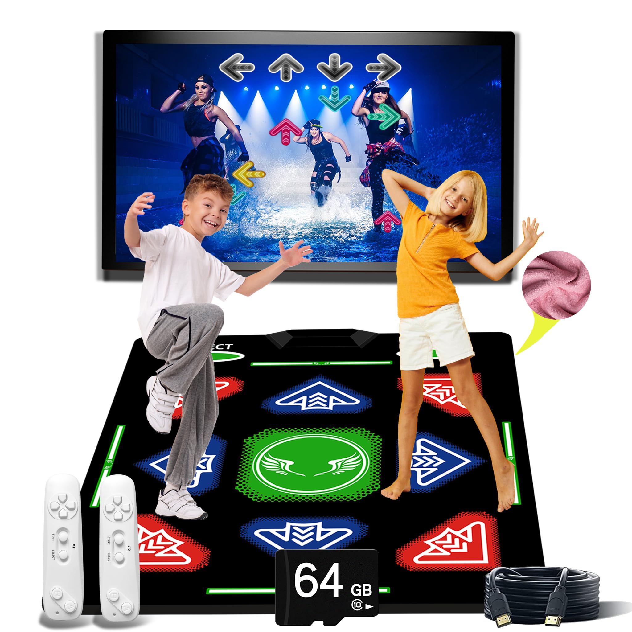 Amazon.com: HDMI electronic Dance Mat 64GB Storage,885 Songs,1000 Games ...