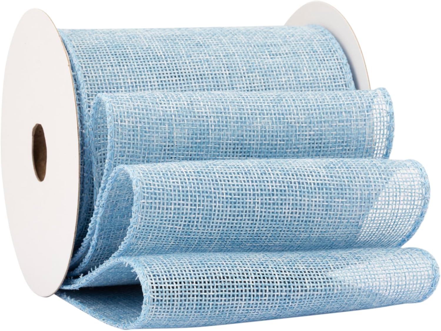 Amazon.com: Fondersy 10-Yard Lt. Blue Burlap Ribbon Wired Burlap Ribbon ...