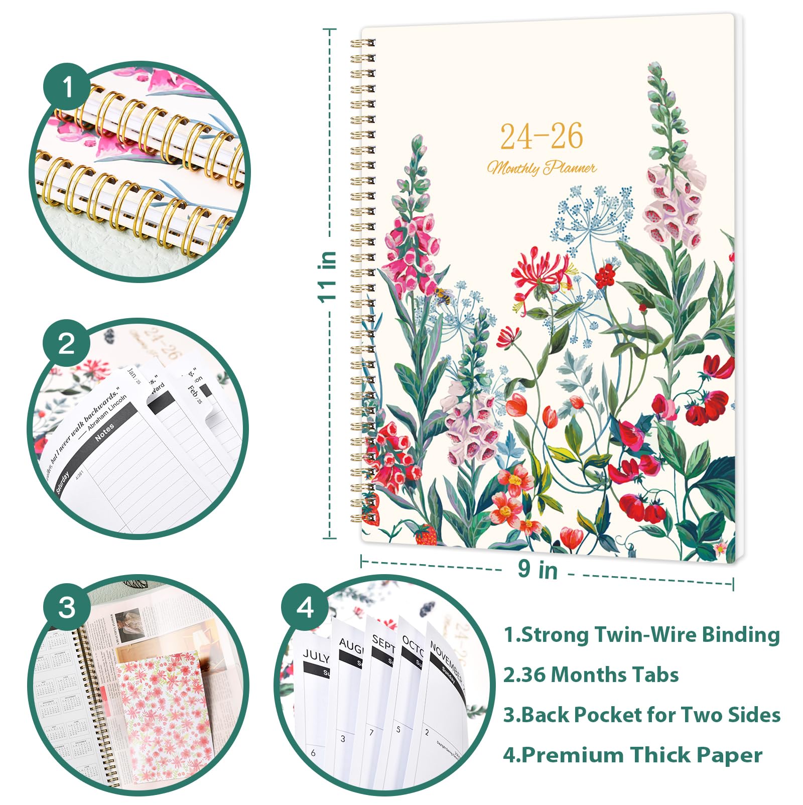 Snapklik.com : Monthly Planner 2024-2026 - Planner 2024-2026, From Jan ...