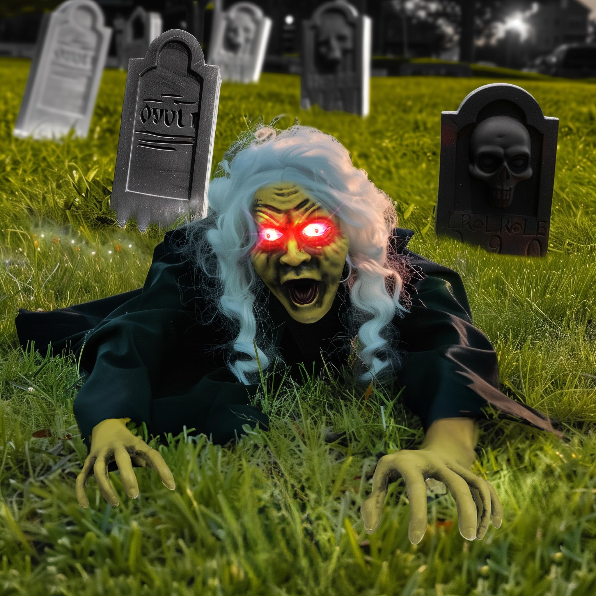 Snapklik.com : Hourleey Halloween Outdoor Decorations, Animated Zombie ...