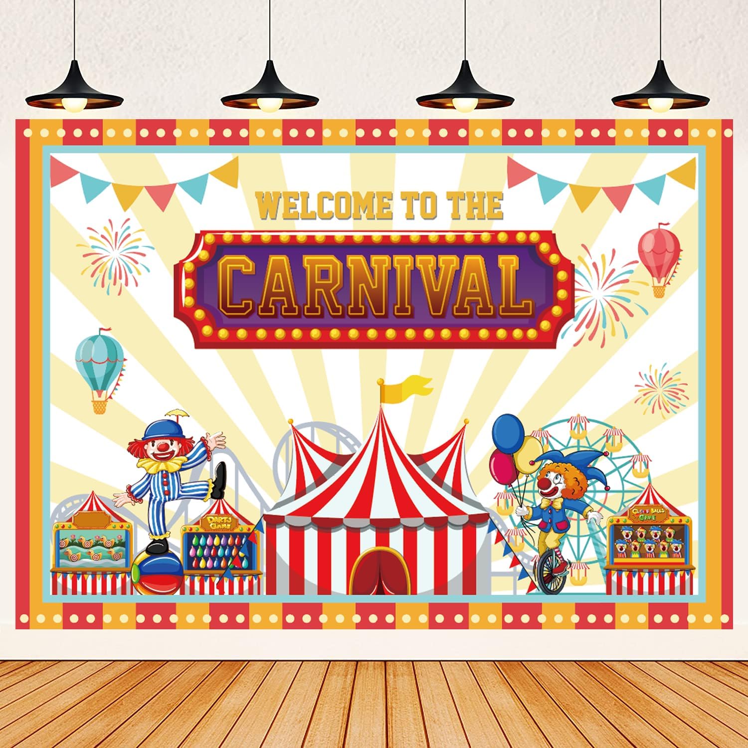 Amazon.com : 7x5 Ft Circus Backdrop Carnival Backdrop Circus Themed ...