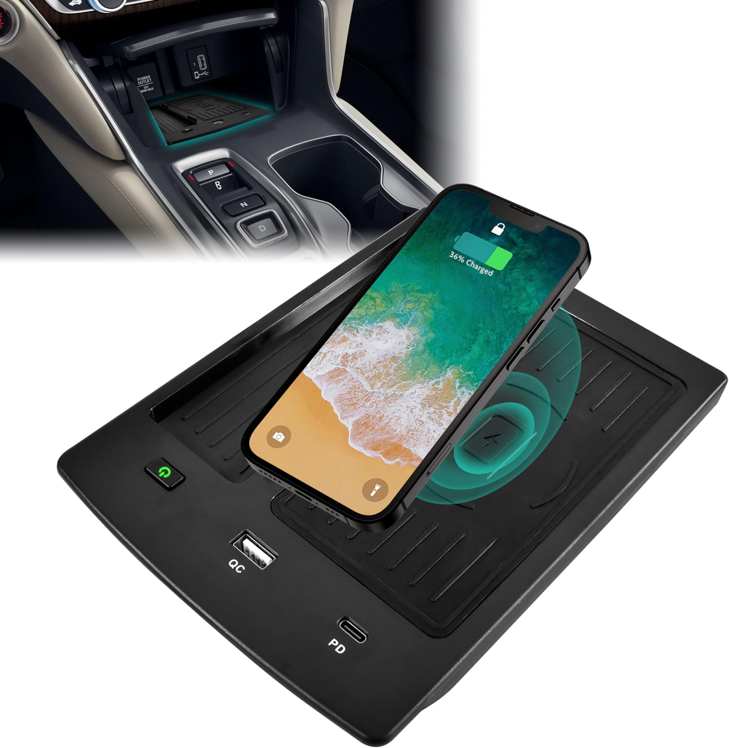 Amazon.com: Dual Wireless Phone Charger (Matte Black) for 2023 2024 ...