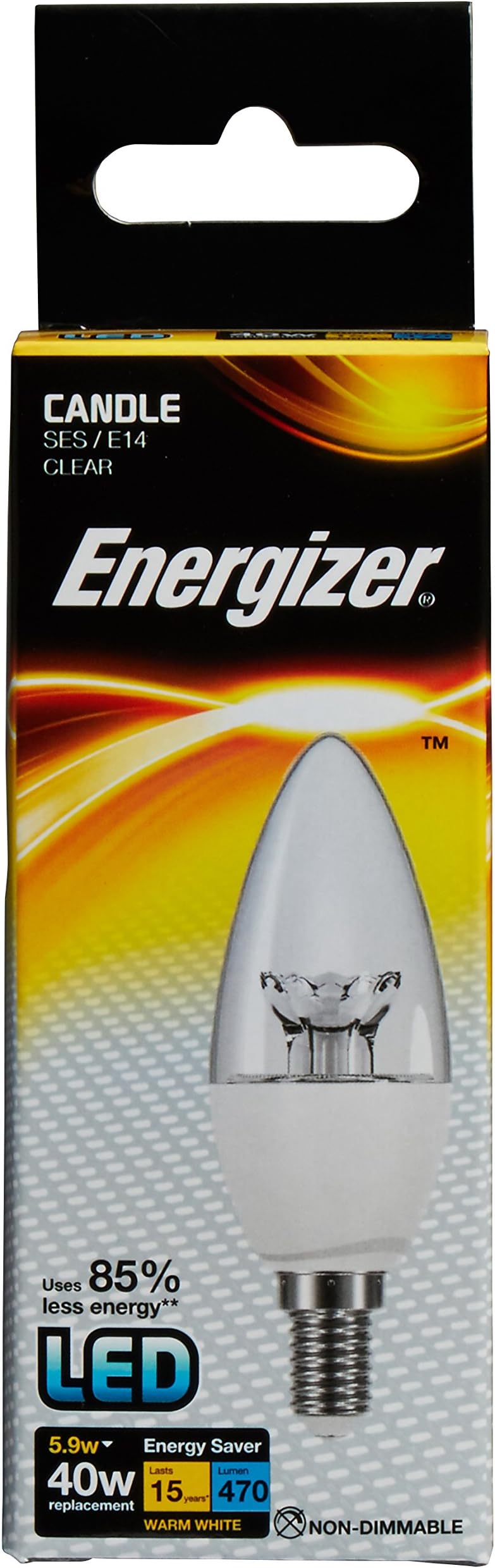 Energizer Led Candle 5.5W 40W Screw Bulbs 4 Pack (Warm White, E14 ...