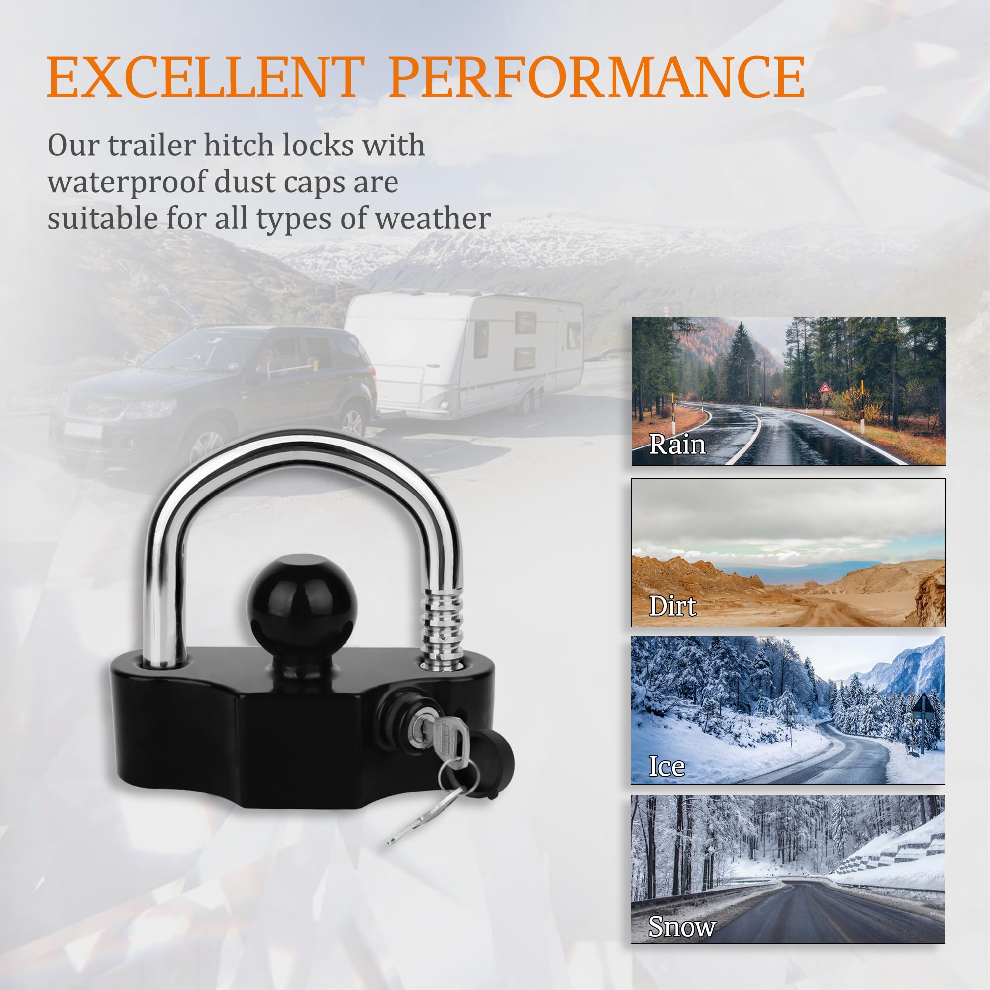 Snapklik.com : DEEAGLE Universal Trailer Coupler Ball Lock, Hitch Lock ...