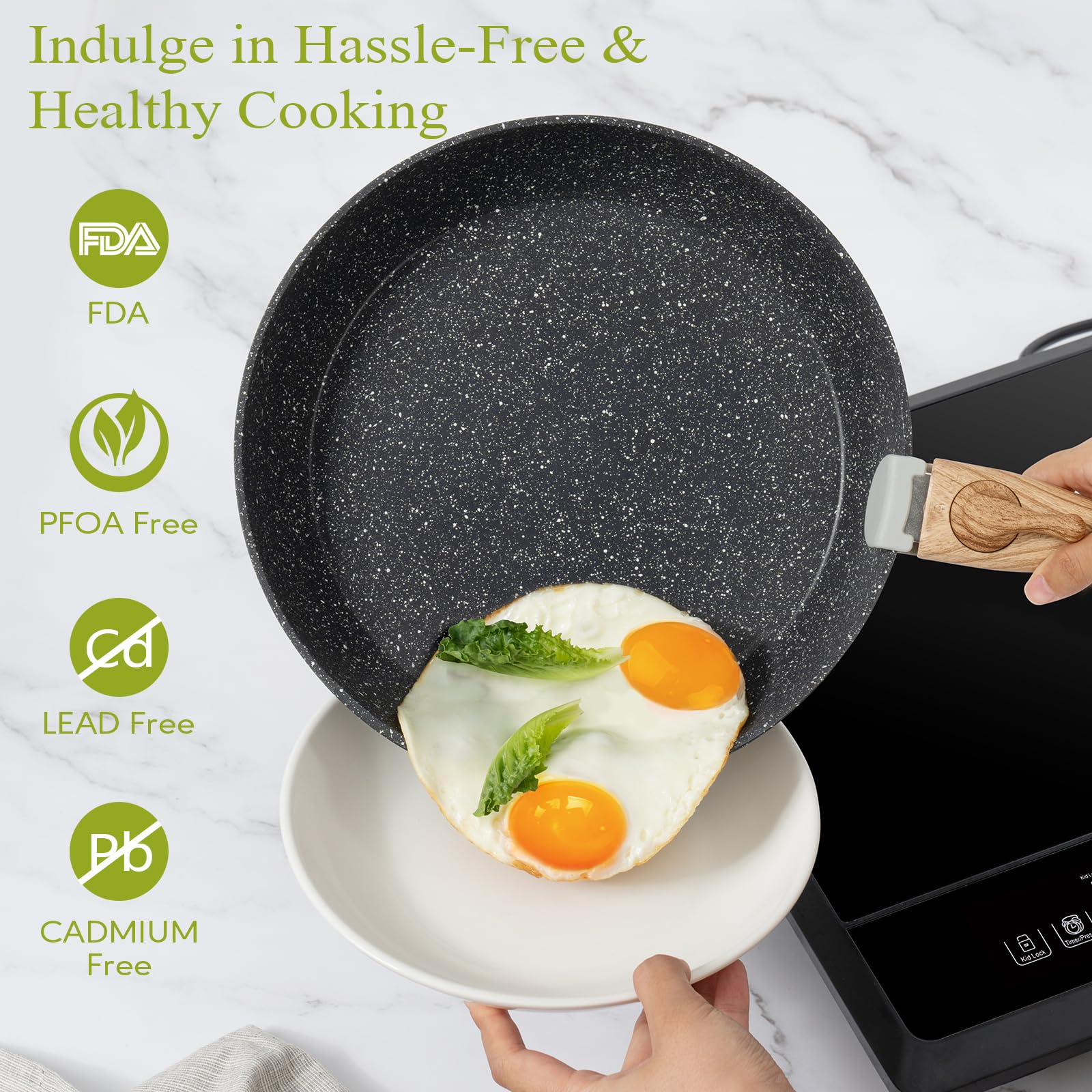 Snapklik.com : SODAY Nonstick Frying Pan Skillet, 11-inch Saute Pan