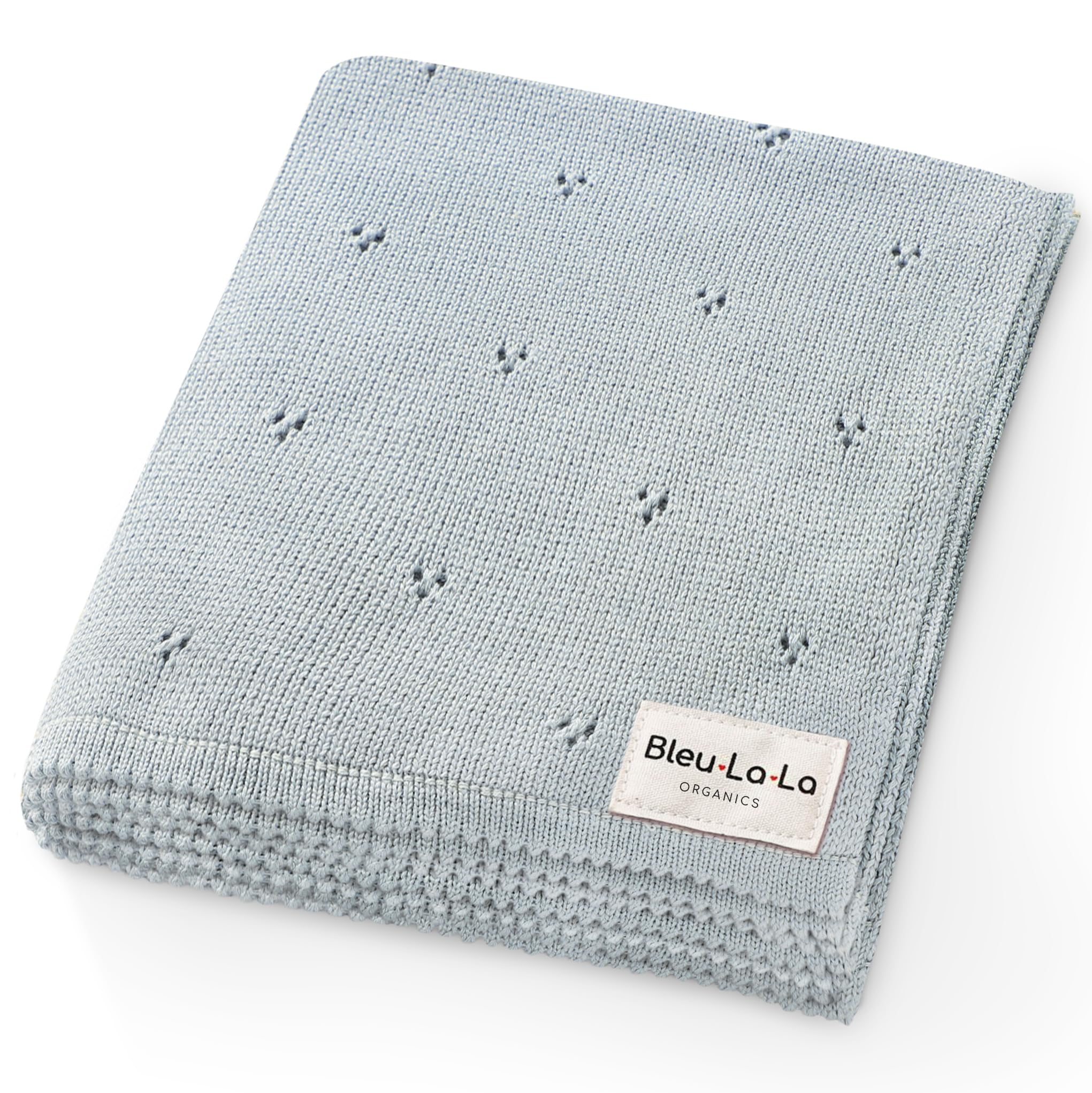 Amazon.com: Bleu La La Organic Pointelle Receiving Swaddle Blanket for ...