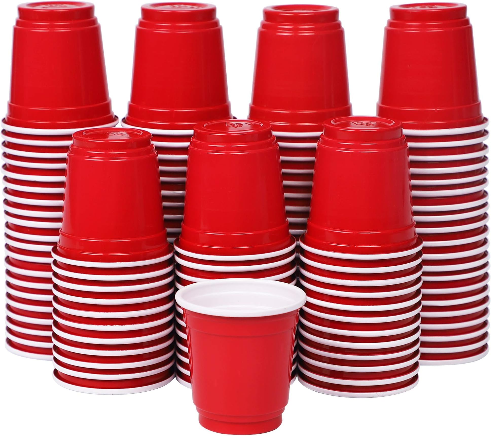Amazon.com: Generic Everyday Mini Cups - Shot Cups - 2 Ounce - Red ...