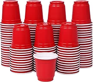 Amazon.com: Zcaukya 120ct 2oz Mini Disposable Shot Cups, Small Red ...