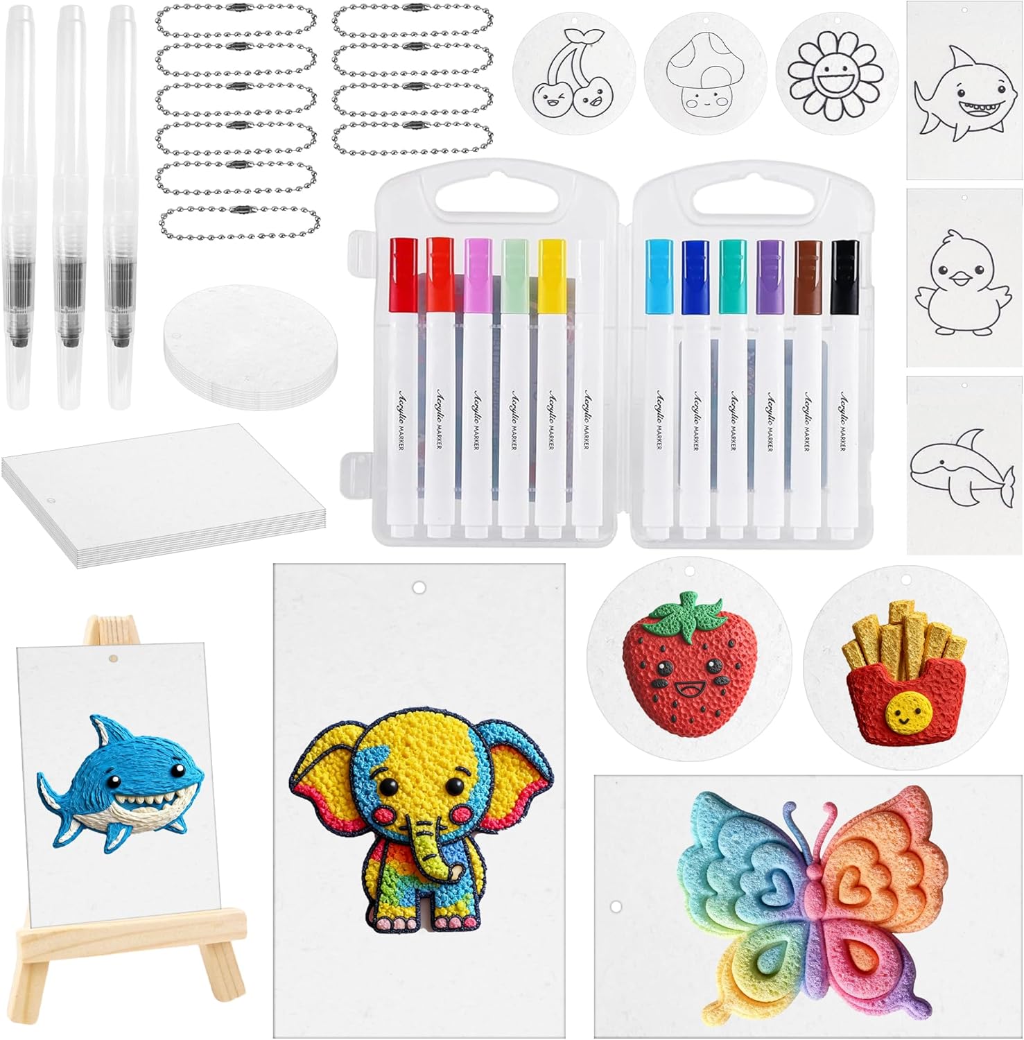Amazon.com: Magic Puffy Paint Kit for Kids, 51 Pcs Aqua Puffs 3D Art ...